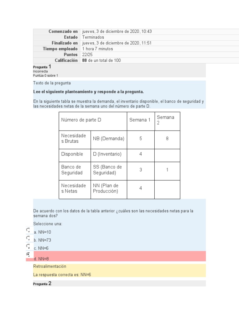 Examen 2 | PDF | Logística | Inventario