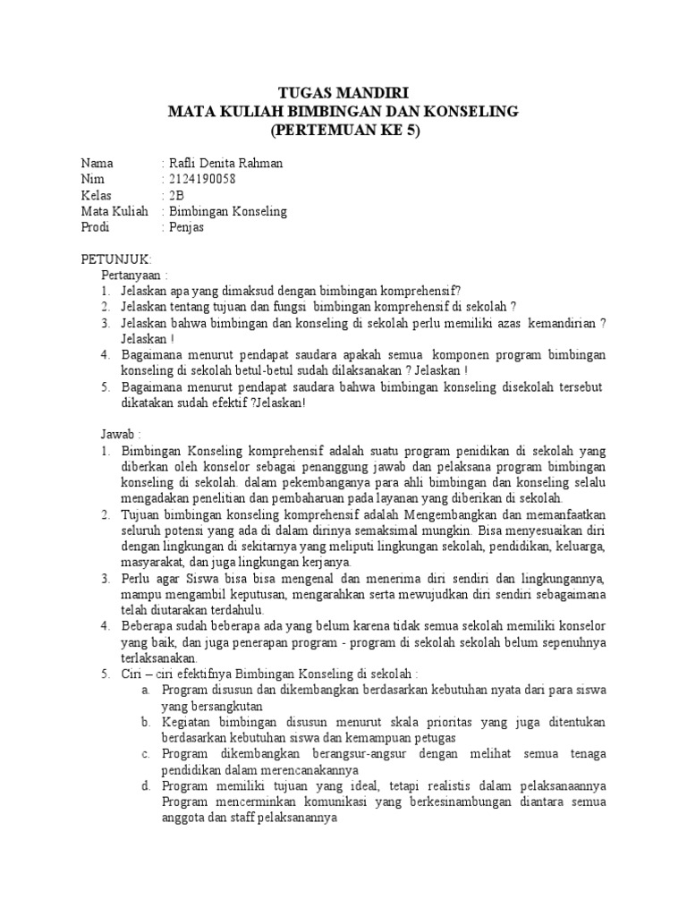 TUGAS MANDIRI 5 BK Rafli | PDF