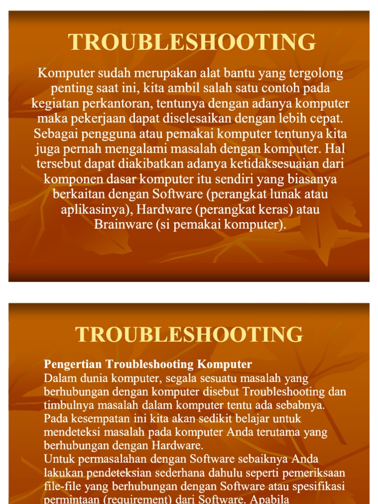 Troubleshooting PC | PDF | Komputer