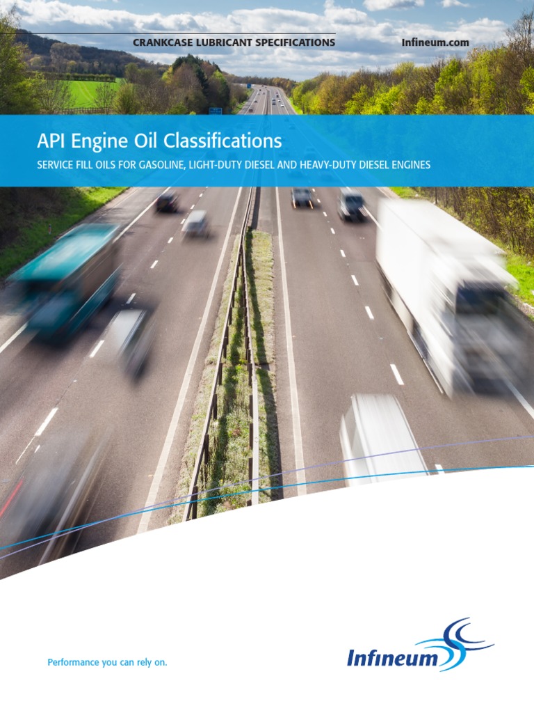 Api Engine Oil Classifications Brochure2 | PDF | Motor Oil | Chemical ...