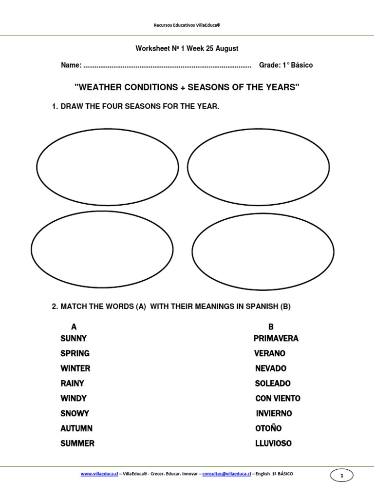 Weather Conditions + Seasons of The Years | PDF