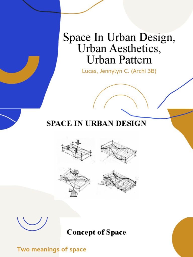 Space in Urban Design, Urban Aesthetics, Urban Pattern: Lucas, Jennylyn ...