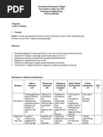 Rubriks Sa Pagsulat NG Sanaysay | PDF