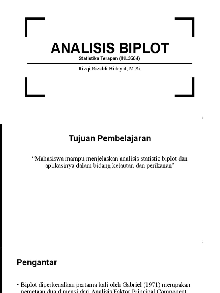Bahan Ajar - Analisis Biplot | PDF | Metode & Bahan Ajar