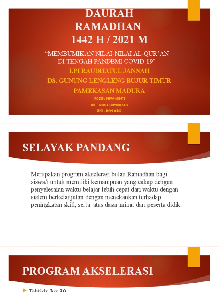 Daurah Ramadhan | PDF