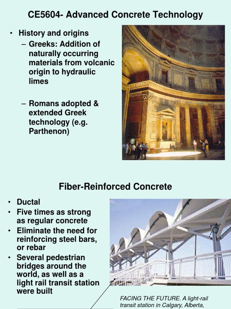 CE5604-Advanced Concrete Technology: - History and Origins - Greeks ...
