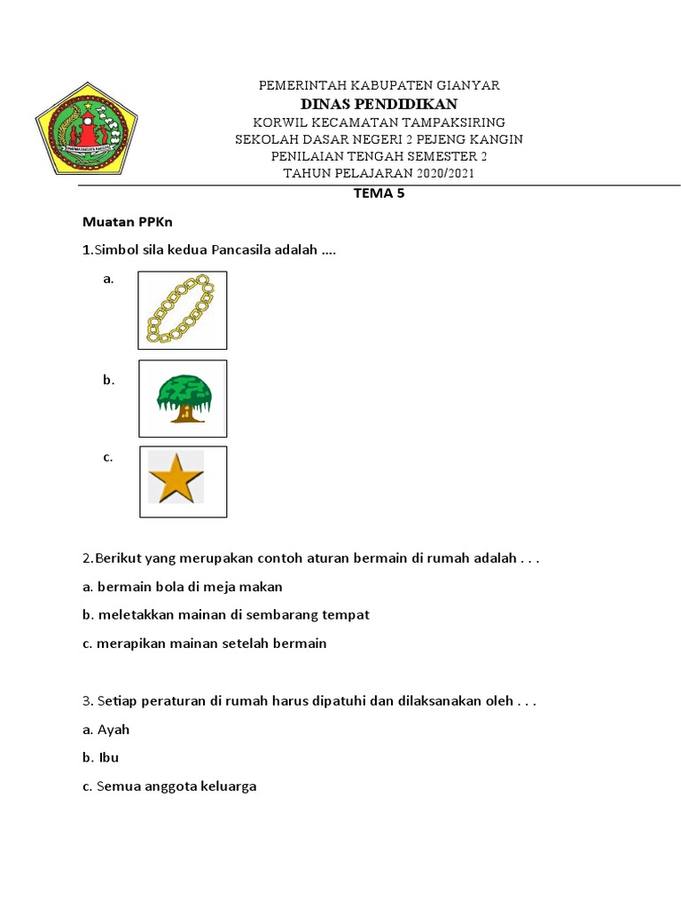 Soal PTS Tema 5 | PDF