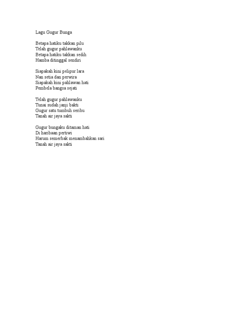 Lagu Gugur Bunga | PDF