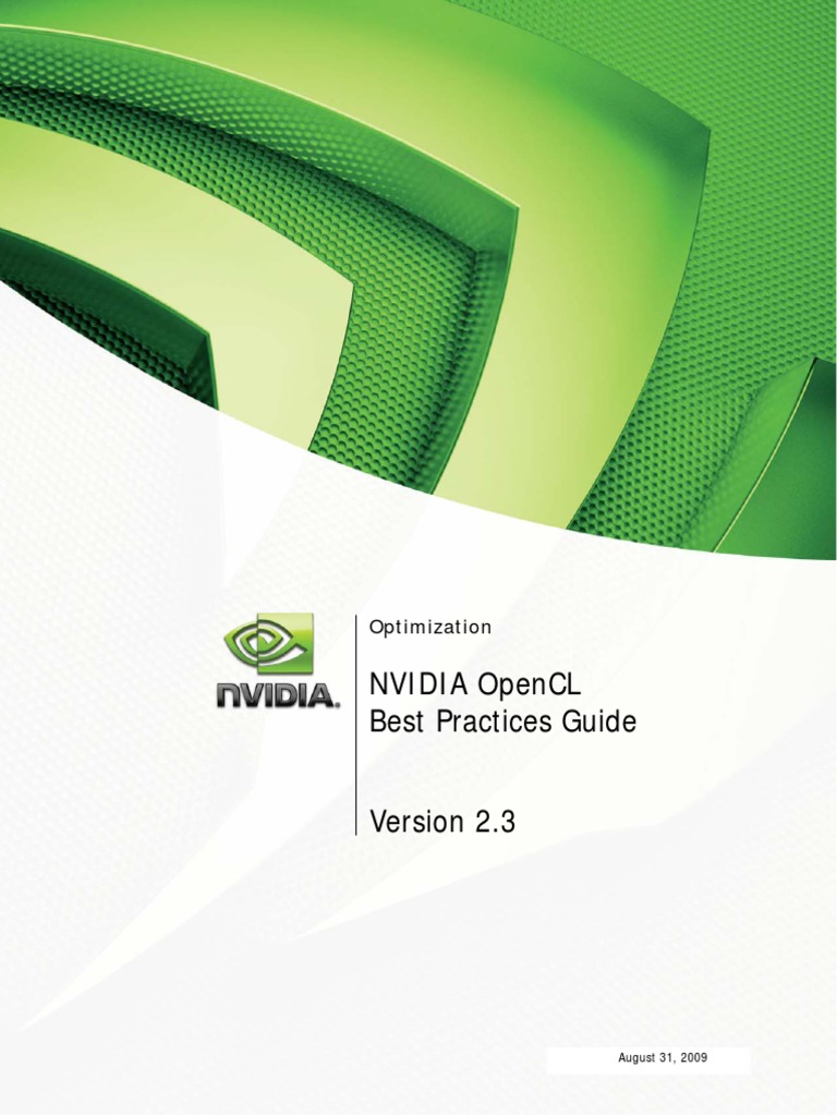 Nvidia Opencl Best Practices Guide Optimization Pdf Parallel Computing Thread Computing