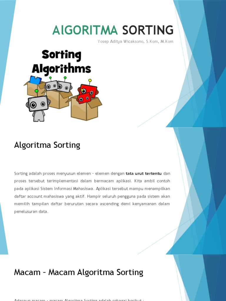 Algoritma Sorting | PDF | Metode & Bahan Ajar