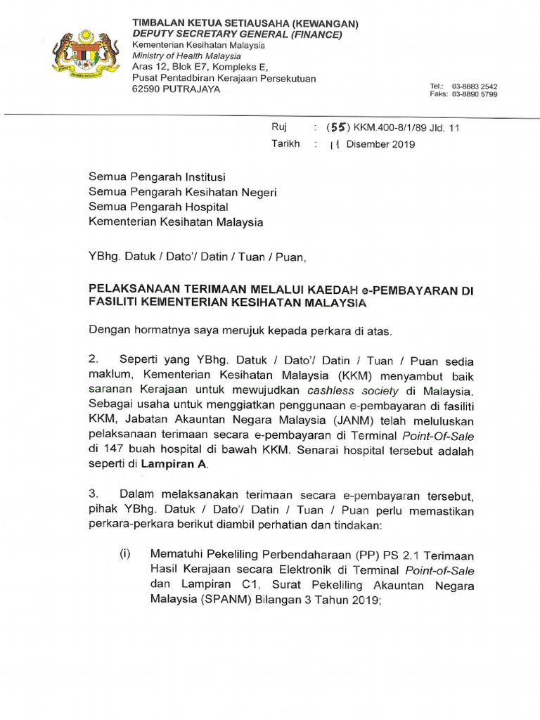 Pelaksanaan Terimaan Melalui Kaedah E-Pembayaran | PDF