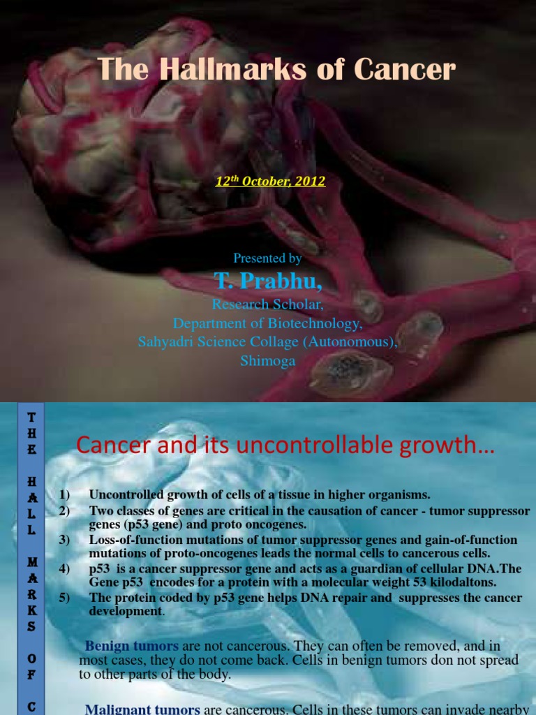 Cancer Hallmarks Explained | PDF | Metastasis | Apoptosis