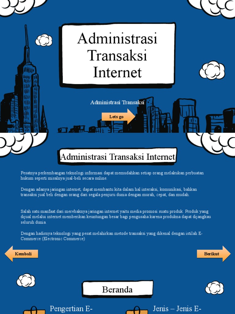 Administrasi Transaksi - Transaksi Internet (E-Commerce) | PDF