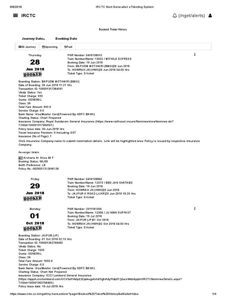 IRCTC Next Generation Eticketing System | PDF