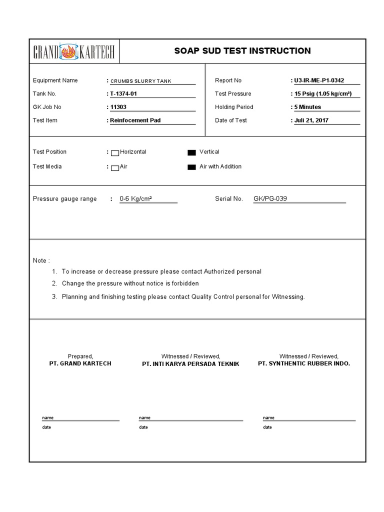 Soap Sud Test for Reinforcement Pad | PDF | Soft Matter | Transparent ...