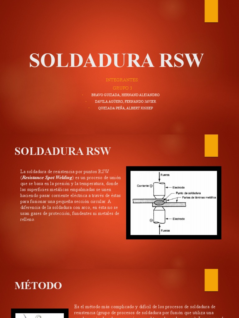 Informe sobre el proceso de soldadura por resistencia por puntos (RSW) | PDF | Soldadura ...
