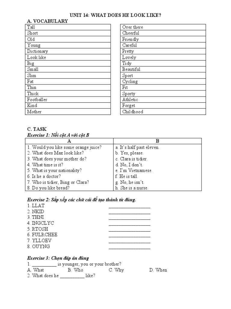 Describing Appearance and Family | PDF