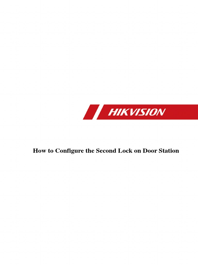 How To Configure The Second Lock On Door Station | PDF | Password ...