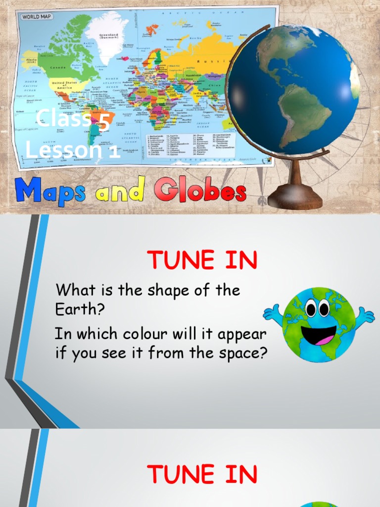 Class 5 SST Lesson 1 Globes and Maps | PDF | Map | Cartography