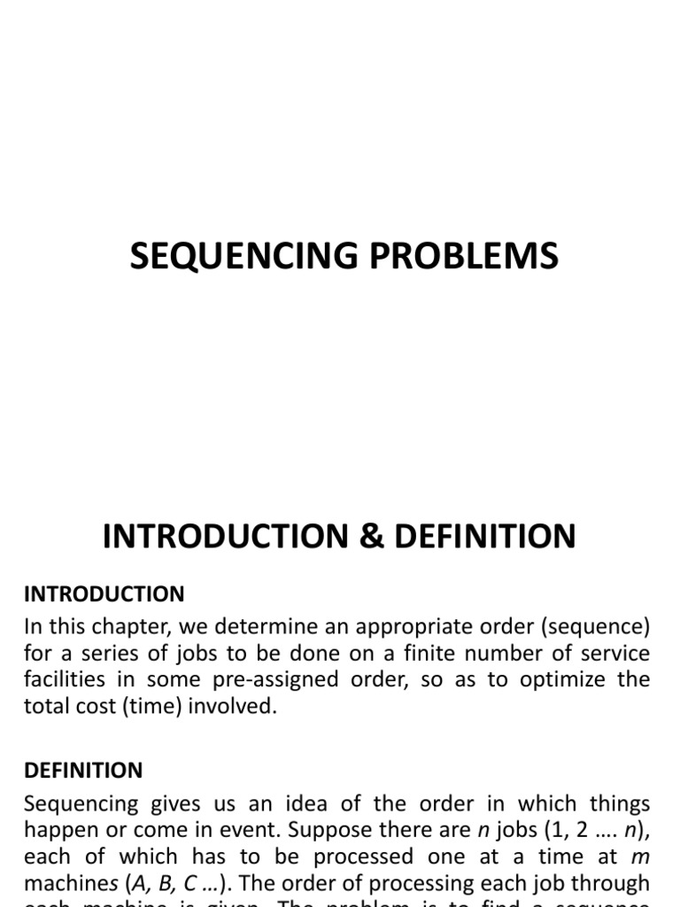 7 Sequencing Problems | PDF | Mathematical Optimization | Cartesian ...
