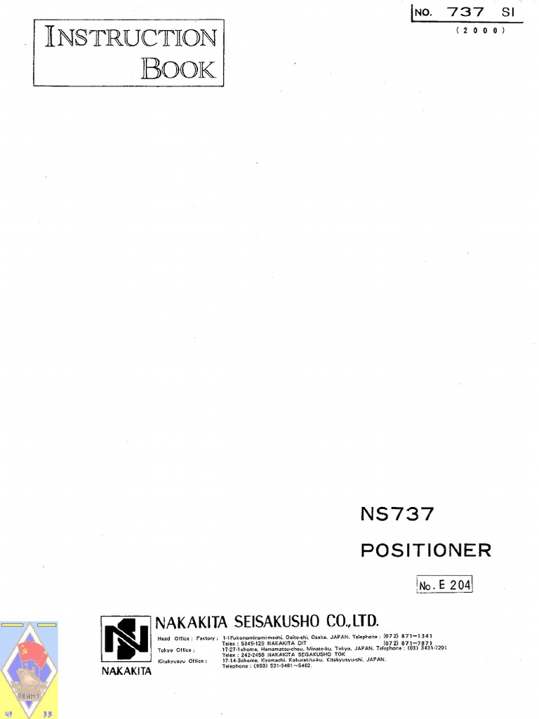 2d Automatic Elements Nakakita Positioner Ns727 11 | PDF | Tools ...
