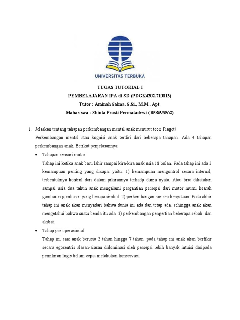 TT 1 Pemb Elajaran Ipa Di SD | PDF