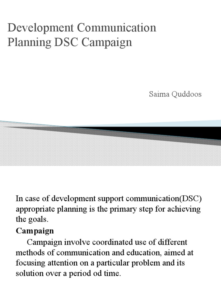 Planning DSC Campaign | PDF | Communication | Information