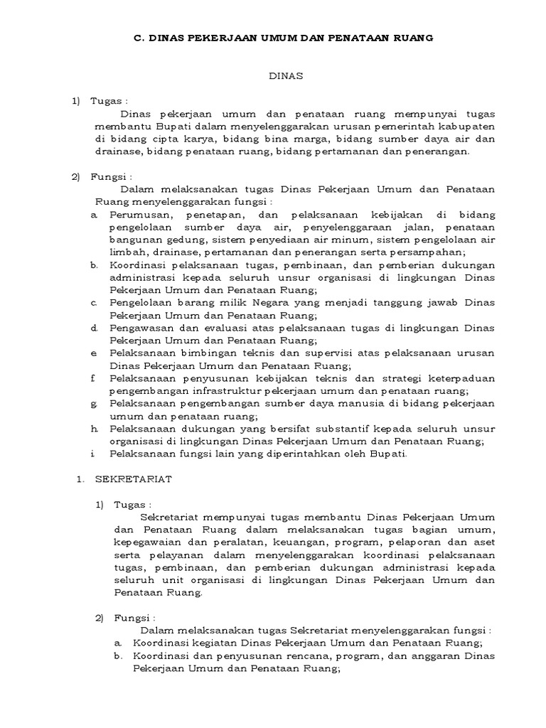 Tupoksi Dpupr | PDF | Seni