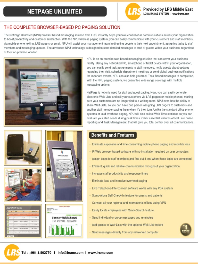 Netpage Unlimited: The Complete Browser-Based PC Paging Solution | PDF ...