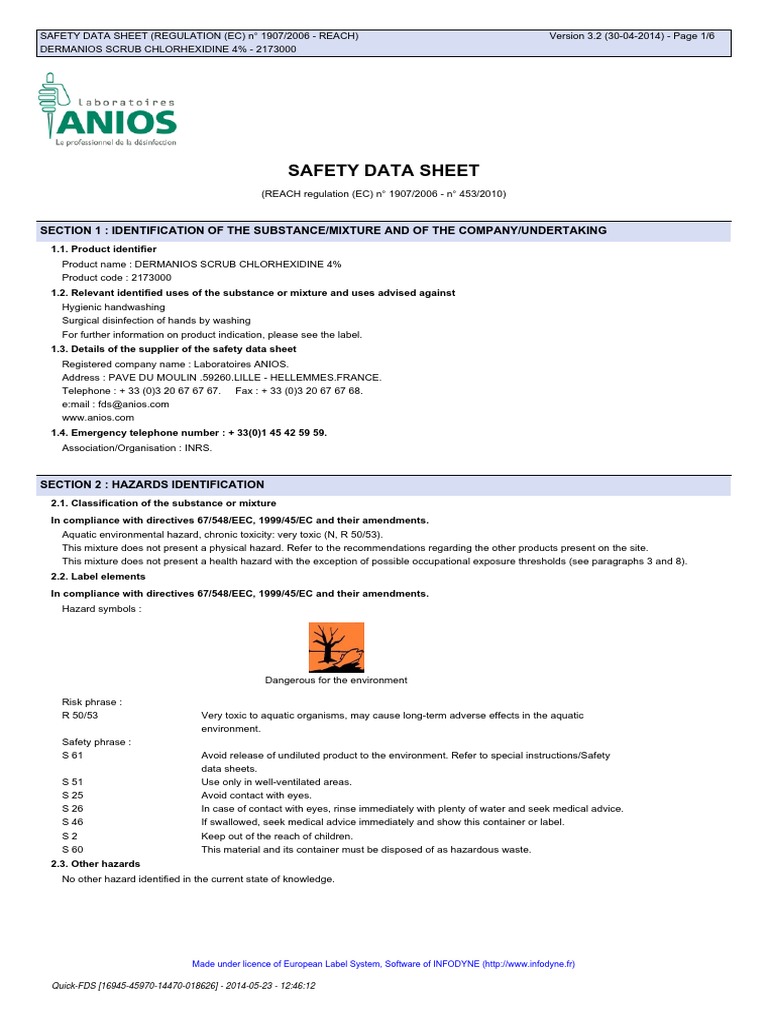 Safety Data Sheet: Section 1: Identification of The Substance/Mixture ...