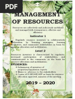 SBM Principle 4 Management of Resources Label | PDF | Evaluation | Policy