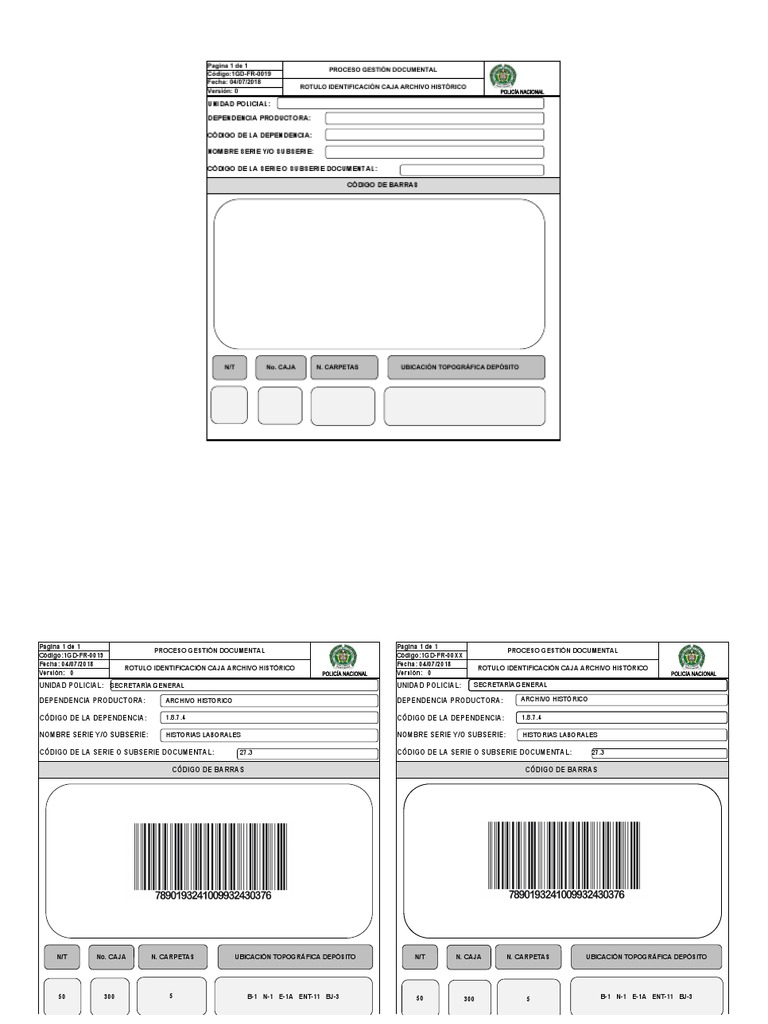 Rótulo Identificación Archivo Policía | PDF | Informática | Informática ...