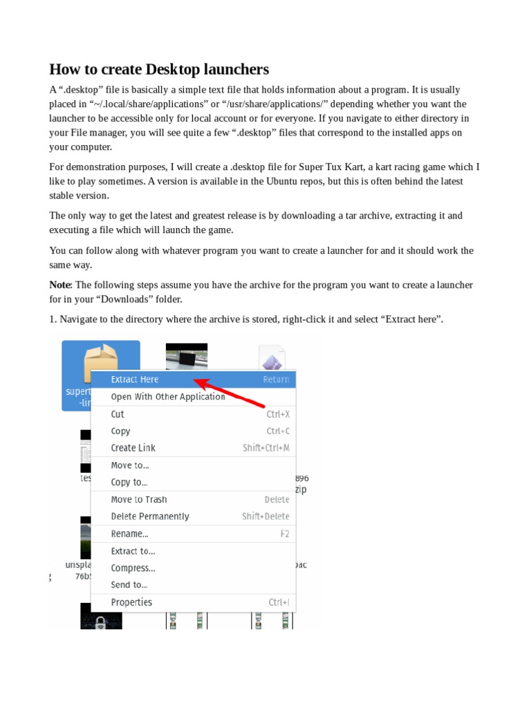 How To Create Desktop Launchers | PDF | Directory (Computing) | Desktop ...