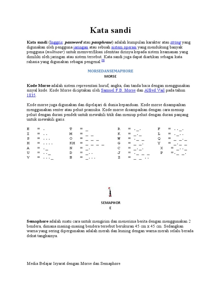 05 BAHASA ISYARAT Sandi Semaphore Dan Morse | PDF