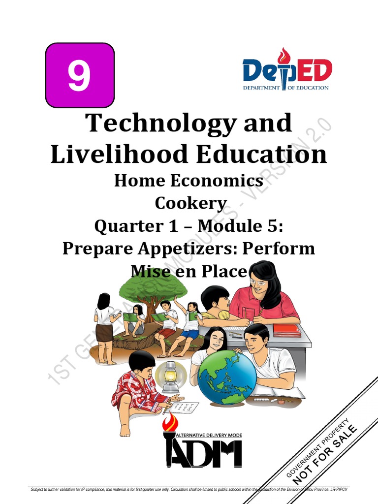 9-COOKERY-Q1-W5-M5-Final.2.2 | Download Free PDF | Hors D'oeuvre | Learning