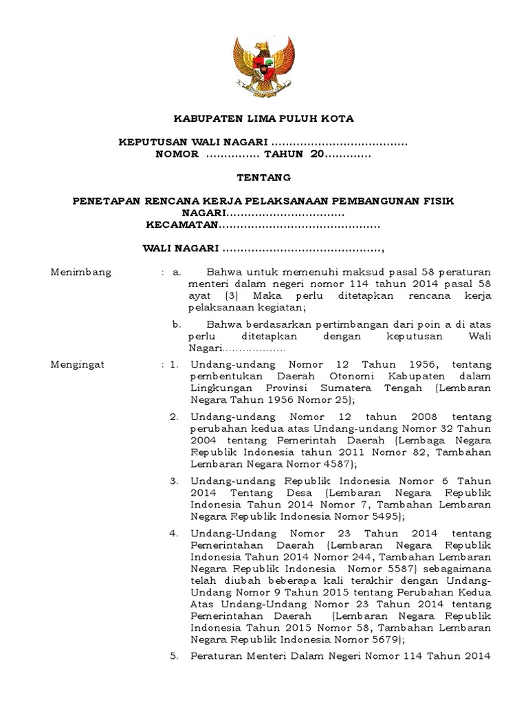 Contoh SK Raker | PDF