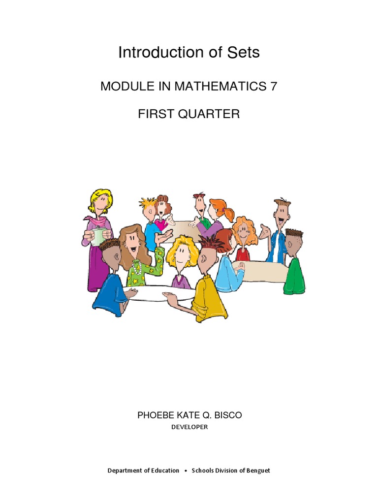 Introduction of Sets: Module in Mathematics 7 First Quarter | PDF | Set ...