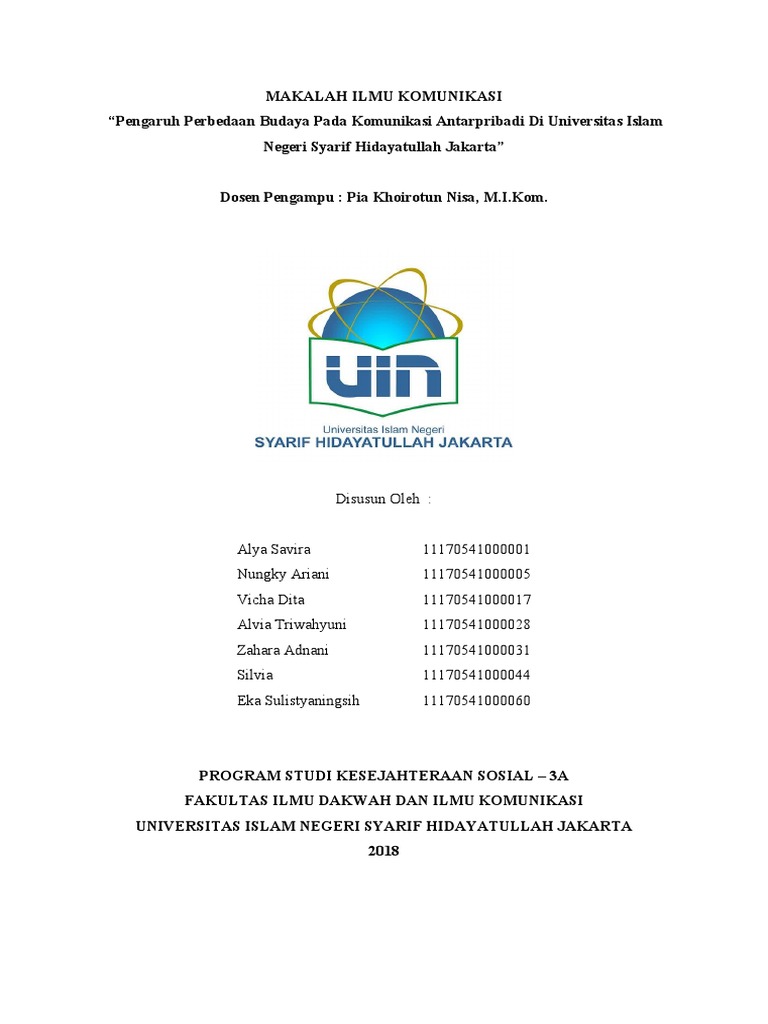 Makalah Ilmu Komunikasi | PDF | Pengembangan Diri