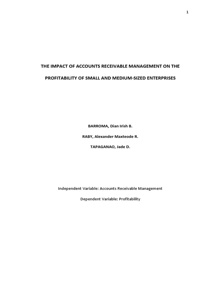 Research Paper Group 3 1 | Download Free PDF | Small And Medium Sized ...