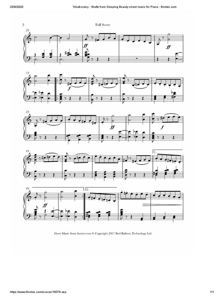 Tchaikovsky - Waltz From Sleeping Beauty | PDF