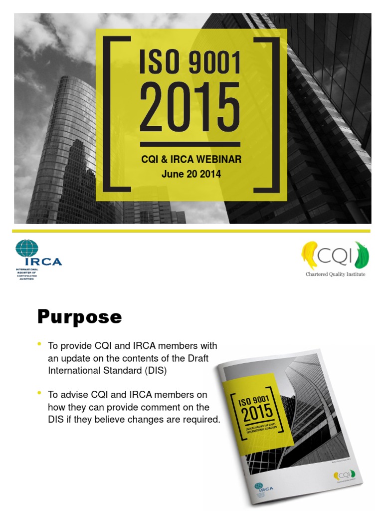 IRCA and CQI Webinar Slides | PDF | Quality Management | Quality ...