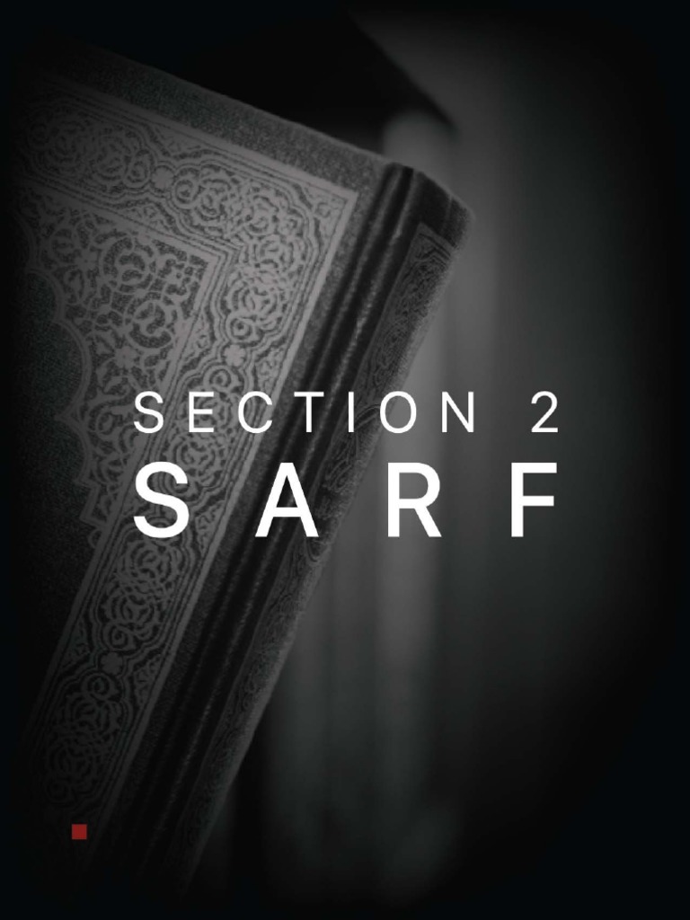 Sarf | PDF | Morphology | Grammar