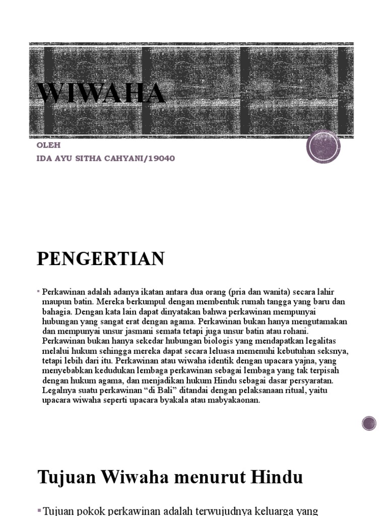 Jenis-Jenis Wiwaha dalam Agama Hindu | PDF