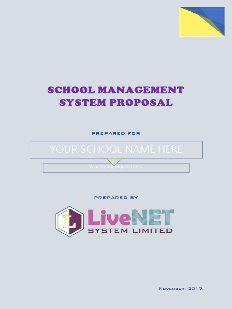 School Management System Proposal: Your School Name Here | PDF ...
