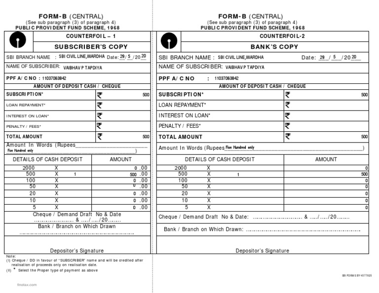 PPF B | PDF | Cheque | Services (Economics)
