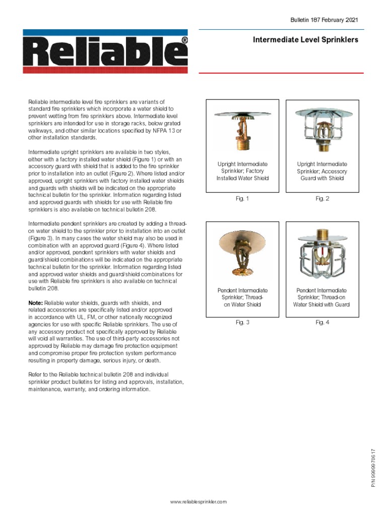 Intermediate Level Sprinklers | PDF | Fire Sprinkler System | Hazards