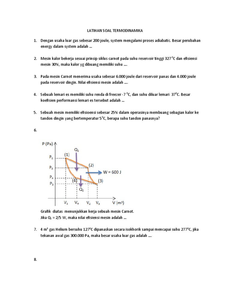 Soal Termodinamika Lanjutan | PDF | Sains & Matematika