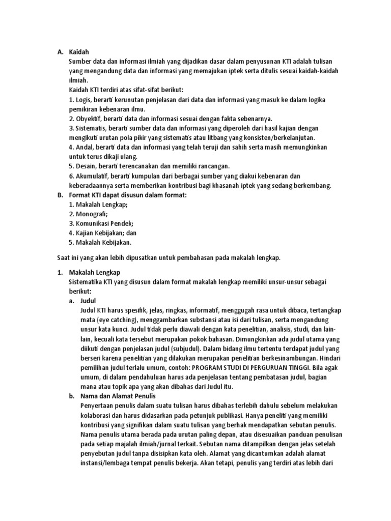 Standarisasi KTI | PDF | Seni