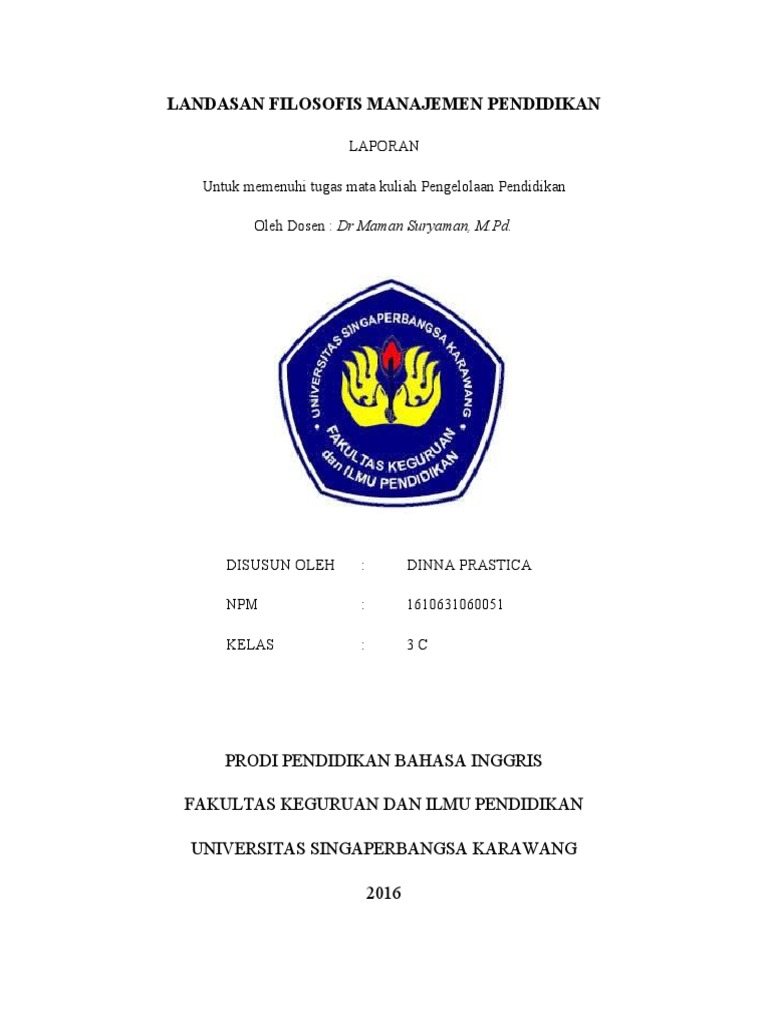 Landasan Filosofis Manajemen Pendidikan | PDF