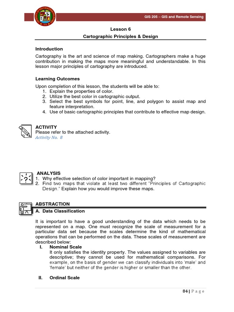 Lesson 6. Cartographic Principles & Design | PDF | Geographic ...